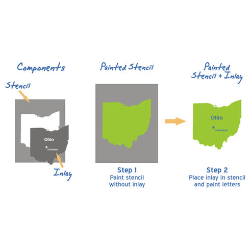 Ohio State Map Stencil – Stencil Ease