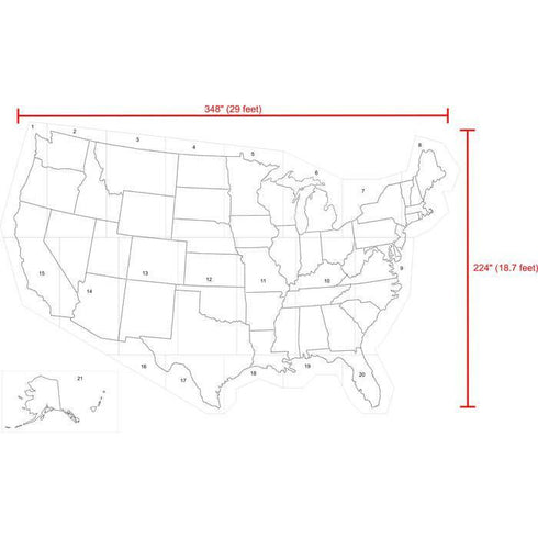 Large U.S. Map Stencil – Durable, Reusable & Easy to Paint for Schools ...