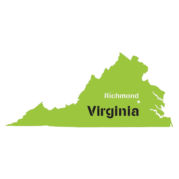 Virginia State Map Stencil | Ideal for Virginia-Themed Designs ...