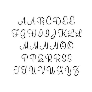 Cursive Letter L Stencil
