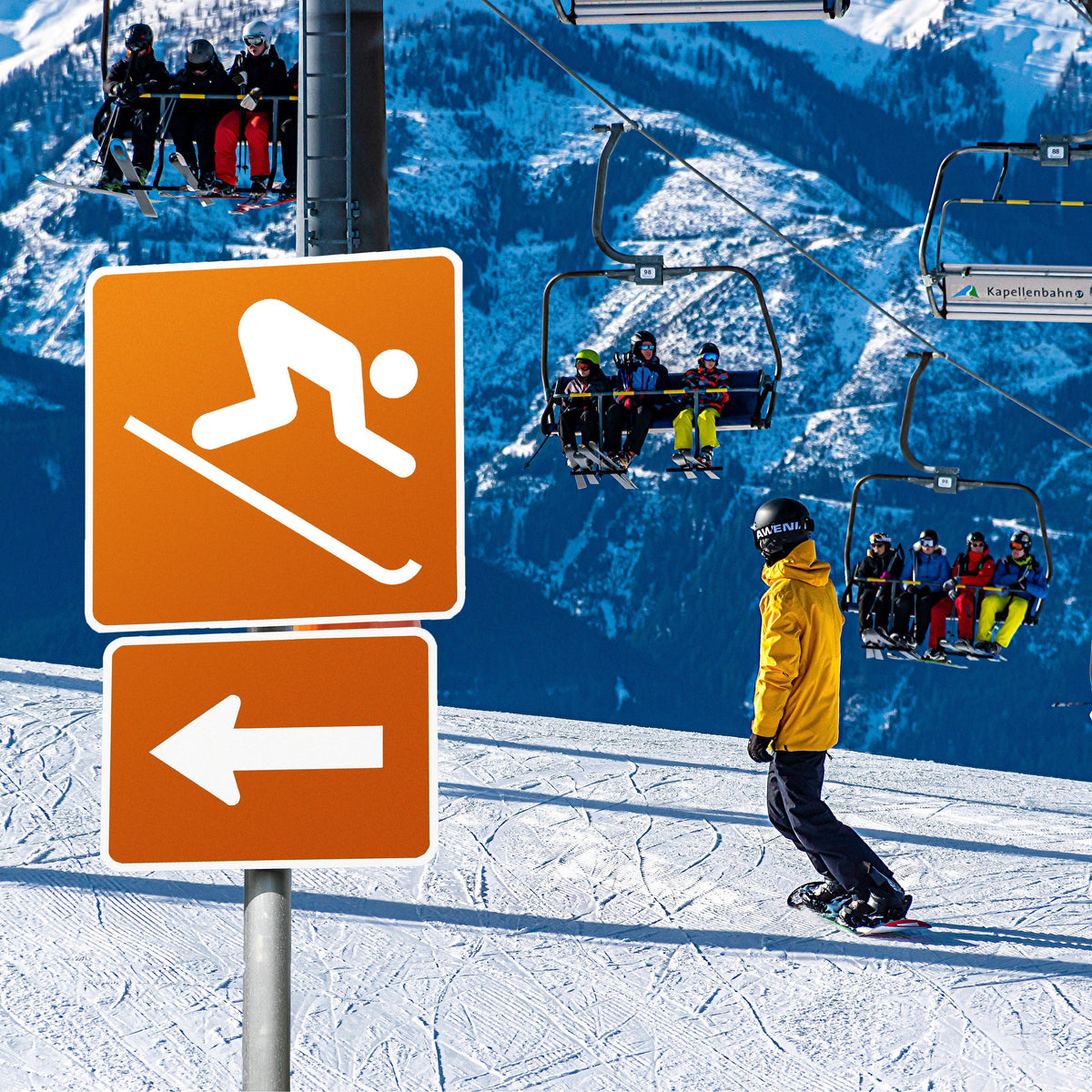 Skiing Recreational Guide Symbols – Stencil Ease