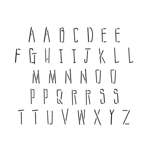 Sticks Style Letter and Number Stencil Set | Unique Stencil Set for ...