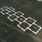 Traditional Square Hopscotch Stencil | Classic Playground Game Design ...